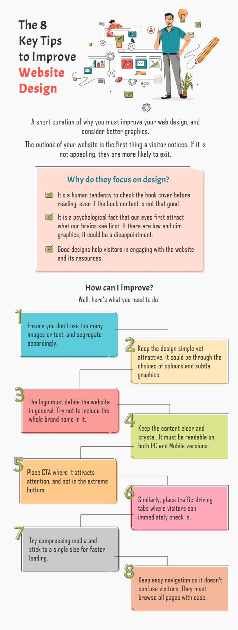 How to Improve My Website? Design Tips for You | MilesWeb